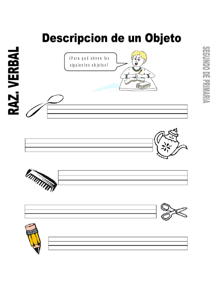 Ficha de Descripcion de Un Objeto para Segundo de Primaria | PDF