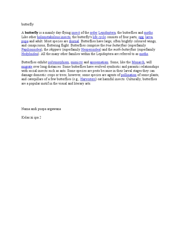 Butterfly Biology and Aposematism | PDF