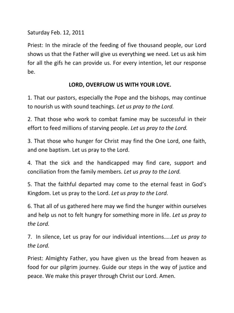 Lord, Overflow Us With Your Love | PDF