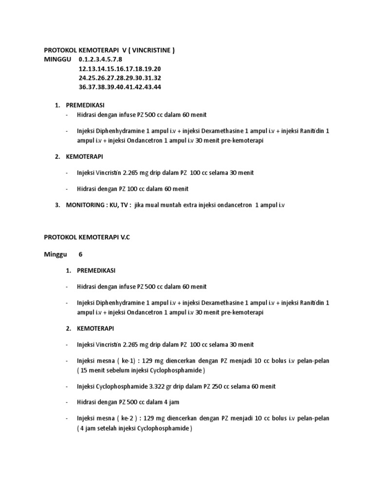 Protokol Kemoterapi | PDF