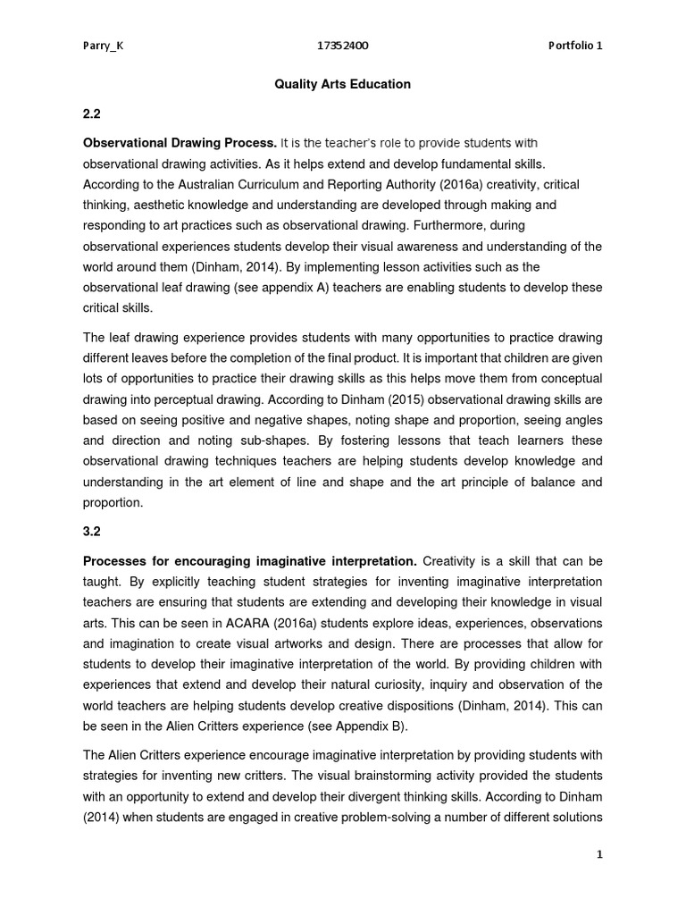 Parry K 17352400 p1 | PDF | Drawing | Design