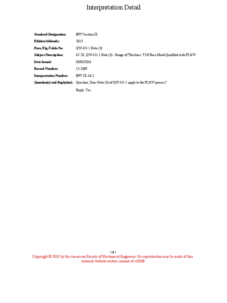 BPV IX-16-2 QW-451.1 Note (3) - Range of Thickness T of Base Metal ...