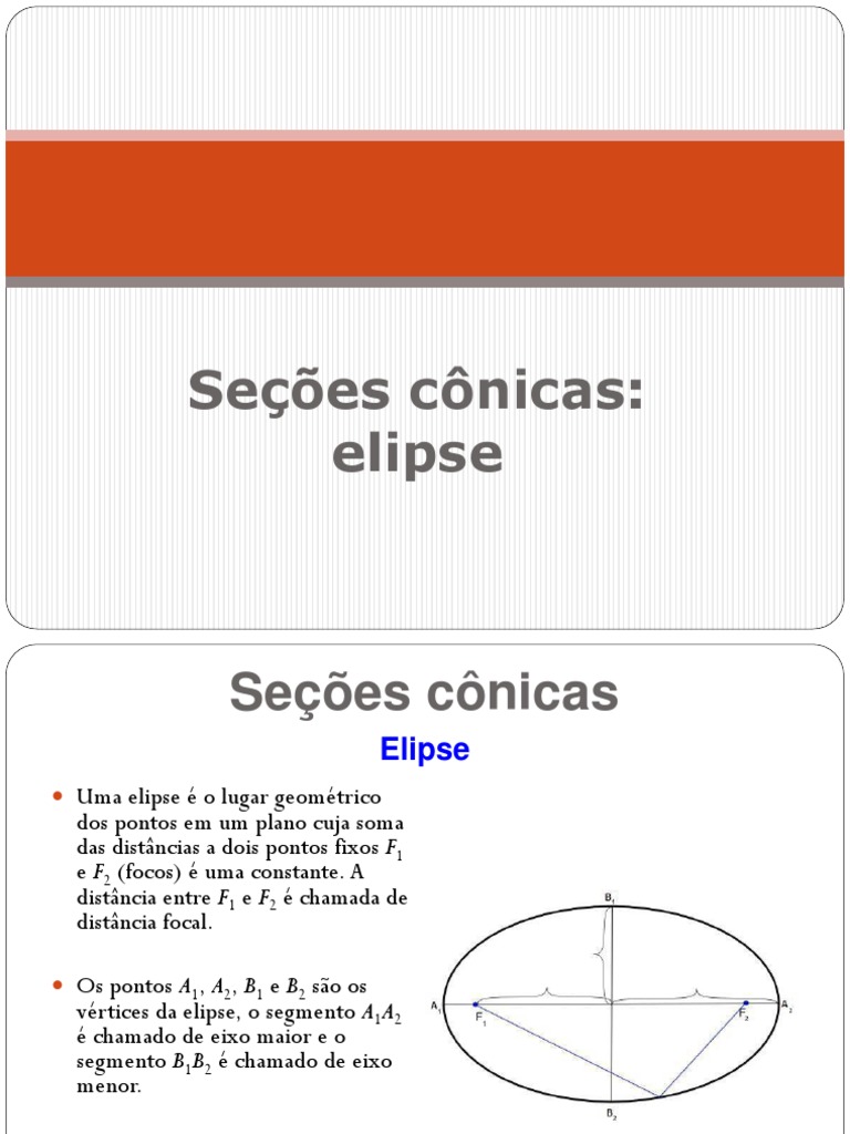 Elipse | PDF | Elipse | Geometria Analítica