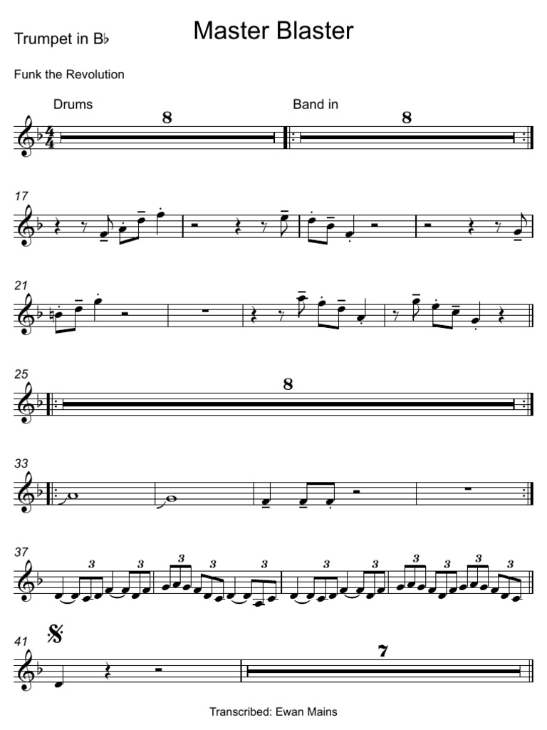 21 Master Blaster - Trumpet in BB | PDF