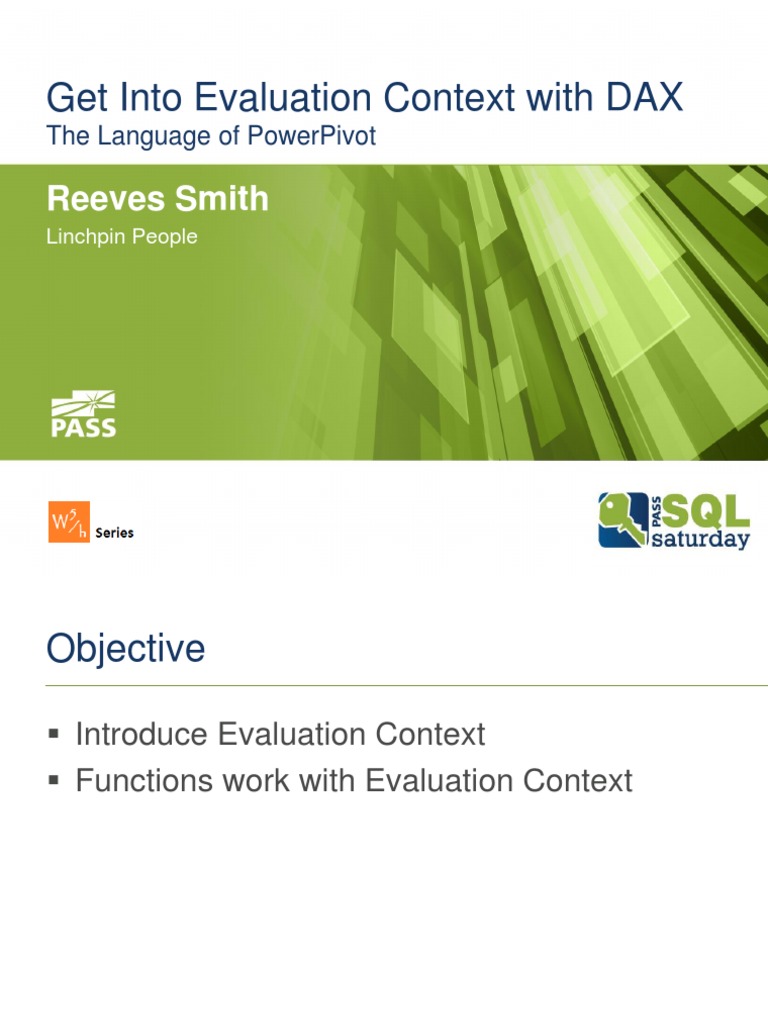 Get Into Evaluation Context With DAX | PDF | Microsoft Sql Server ...