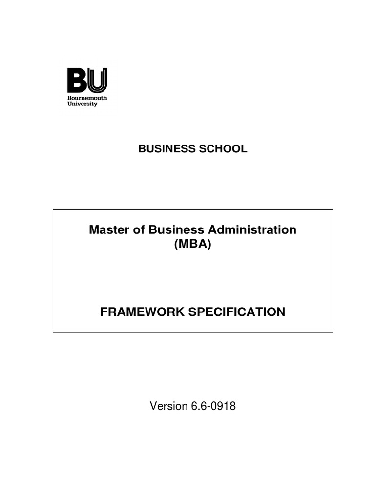 Master of Business Administration (MBA) | PDF | Master Of Business ...