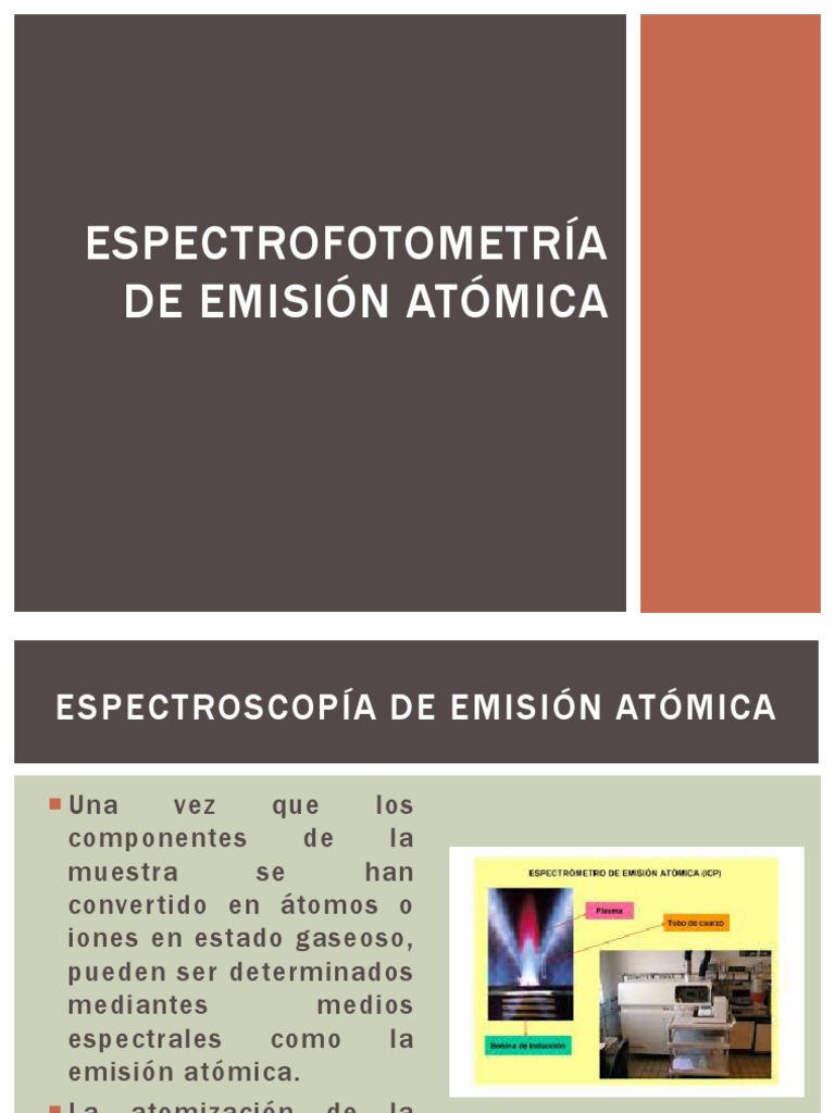 Espectrofotometria de Emision Atomica | PDF | Plasma (Física) | Ionización