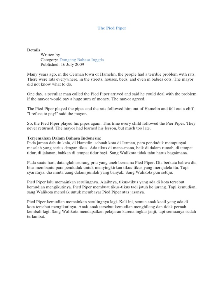 The Pied Piper | PDF