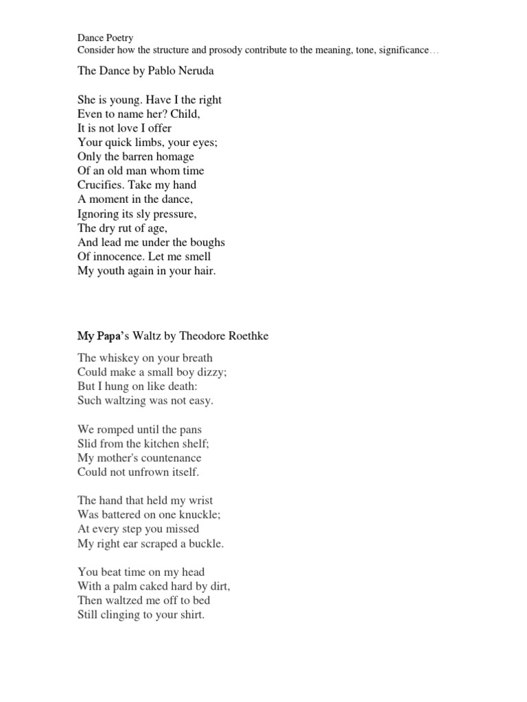 Exploring Poetry of Dance Through Structure, Prosody, Meaning and Tone ...