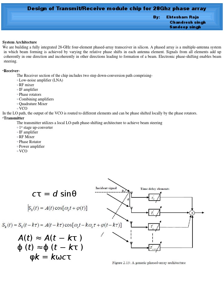 28GHz Phased Array Transceiver Design | PDF | Computers