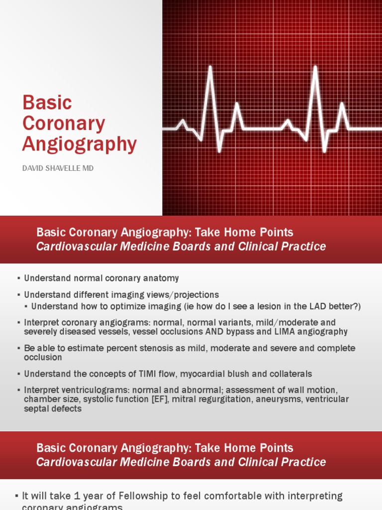 Basic Coronary Angiography Overview | PDF | Coronary Circulation ...
