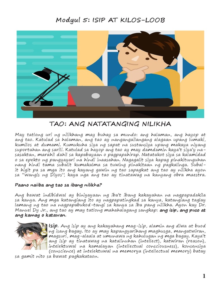 Modyul 5 Handouts EsP 7 | PDF