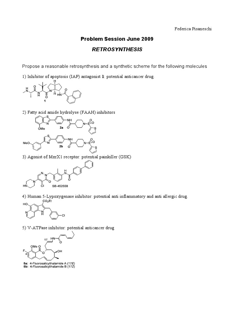Retrosynthesis | PDF | Wellness