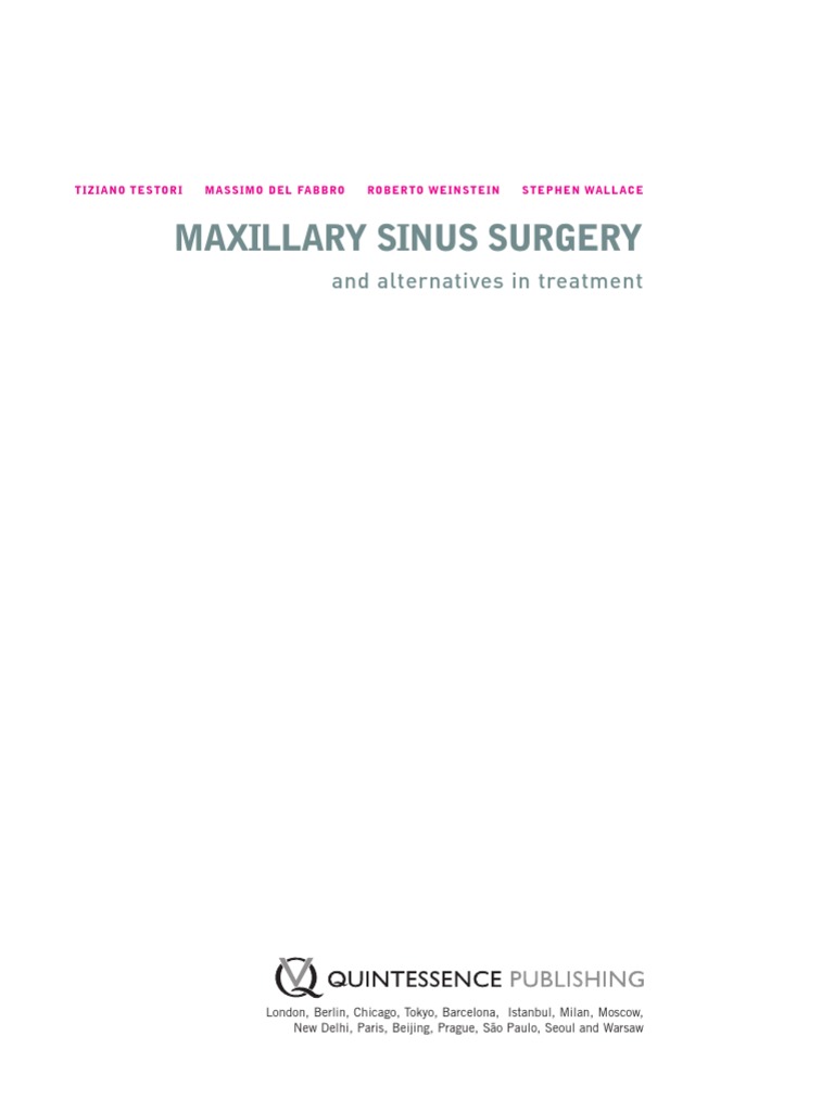 Maxillary Sinus Surgery PDF | PDF | Dental Degree | Oral And ...