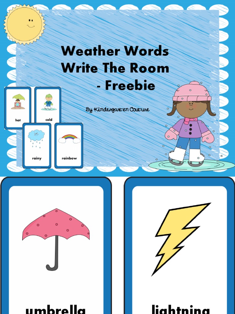 Weather Write The Room Freebie | PDF