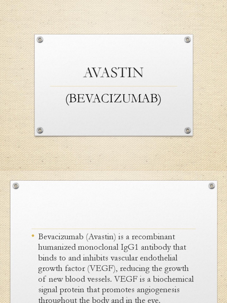 AVASTIN | PDF | Vascular Endothelial Growth Factor | Medical Specialties
