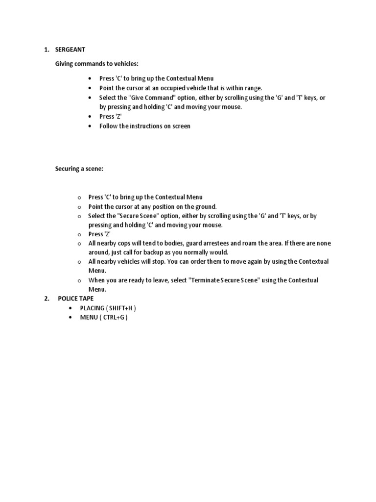 Sergeant Giving Commands To Vehicles | PDF