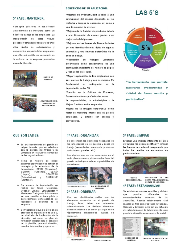 Triptico 5s Pdf Calidad Comercial Marketing