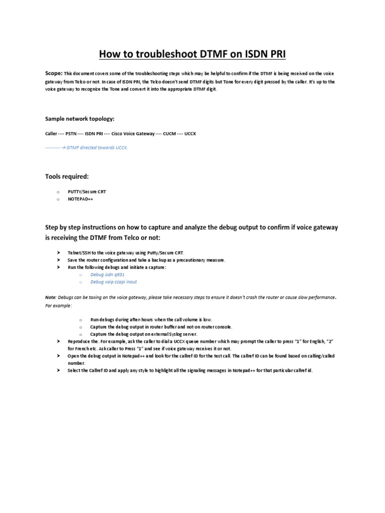 How To Troubleshoot ISDN On PRI | PDF | Telecommunications ...