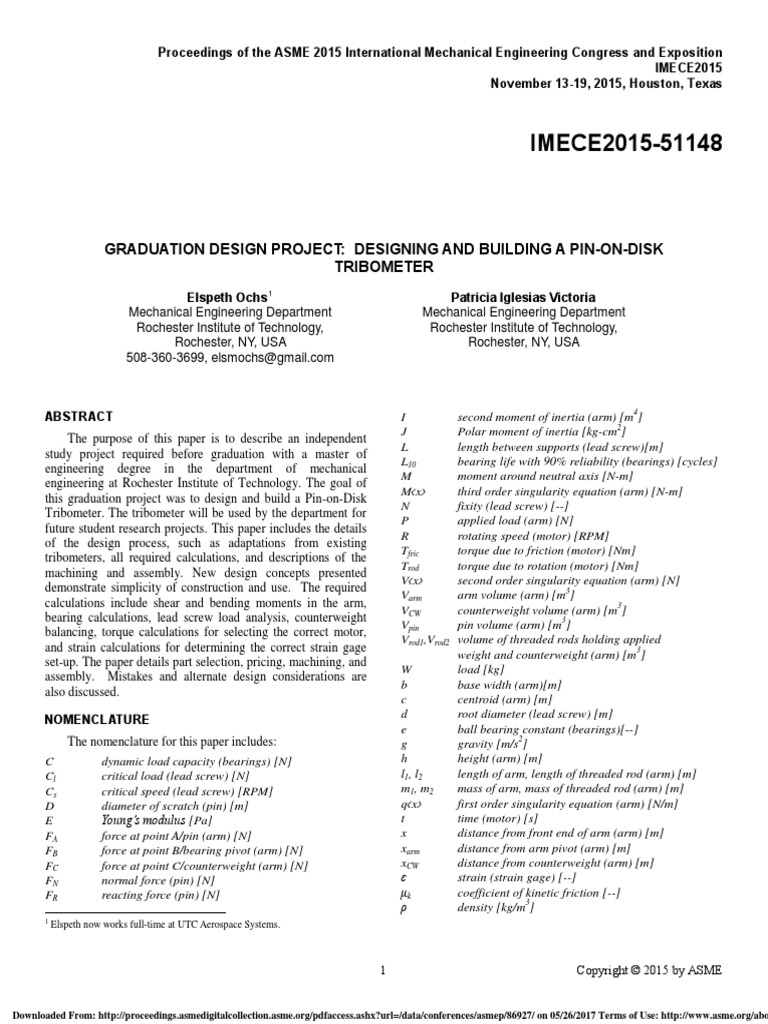An Experimental Study of Ball-On-flat Wear On A Newly Developed ...