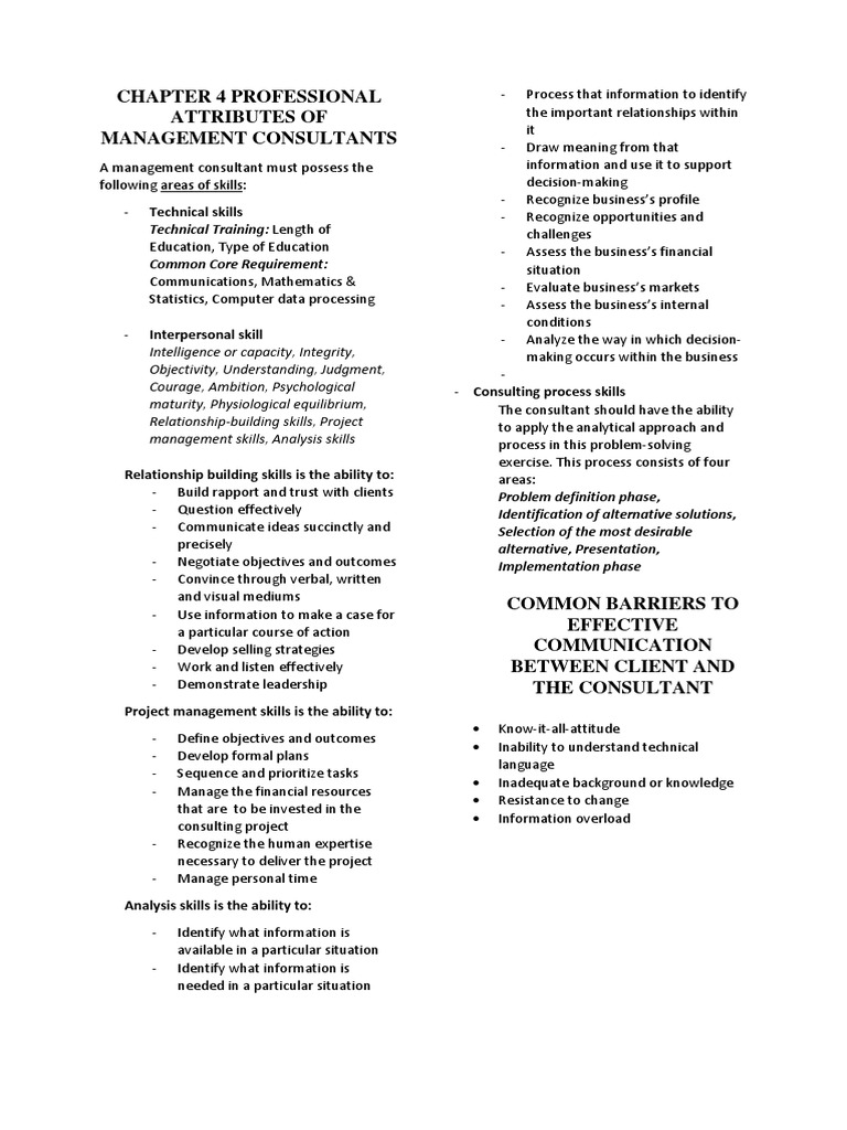 Chapter 4 Professional Attributes of Management Consultants | Download ...