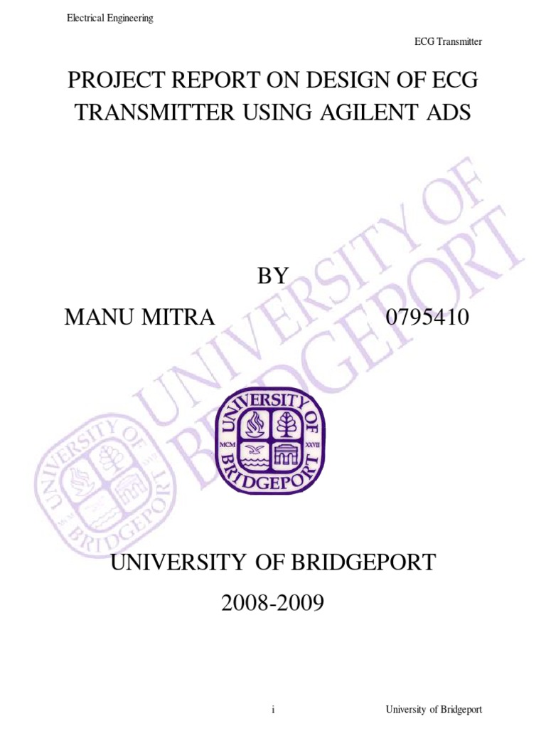 Design of ECG Transmitter Report | Download Free PDF | Amplifier ...