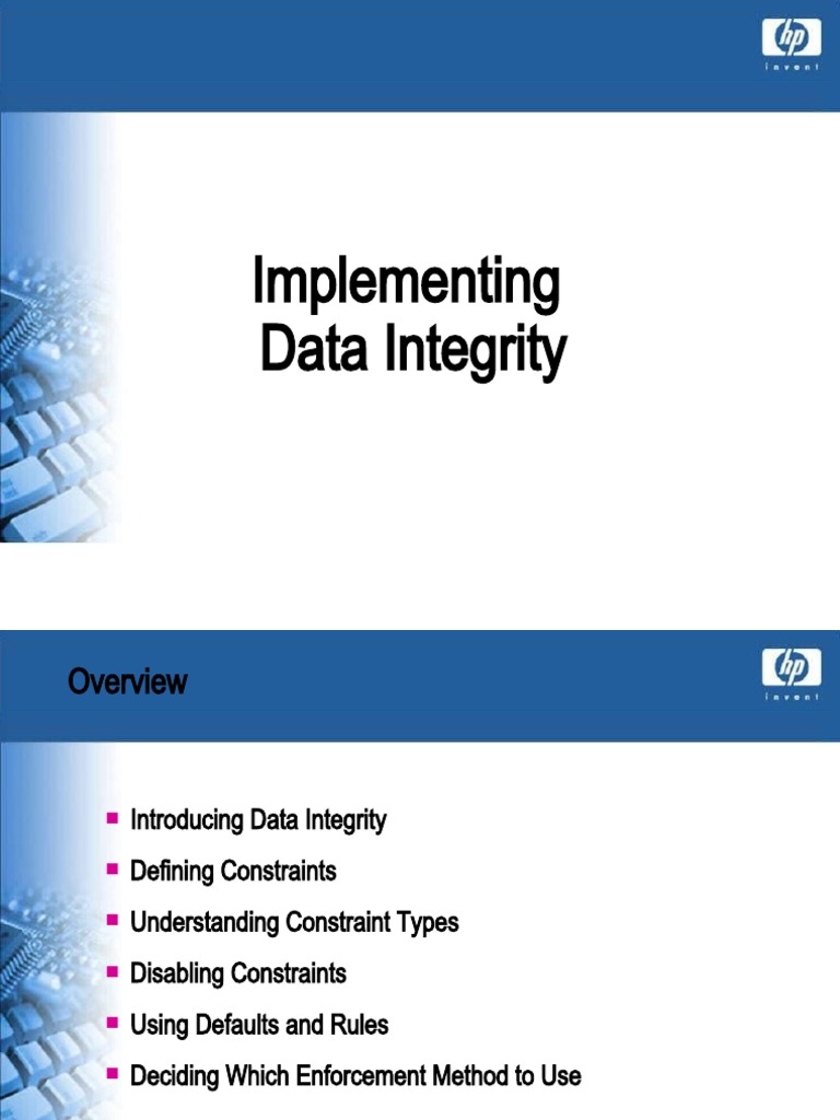 Integrity | PDF | Relational Database | Data Management Software