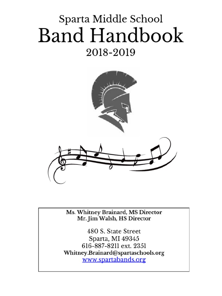 2018 Sms Band Handbook | PDF | Rhythm | Audition