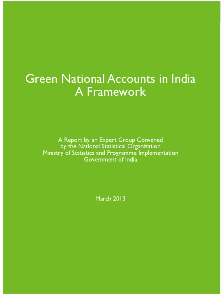 Green National Accounts Framework in India | PDF | National Accounts ...