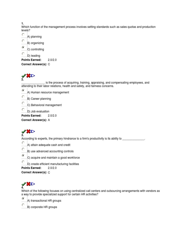 HRM Test 1 | PDF | Human Resource Management | Human Resources