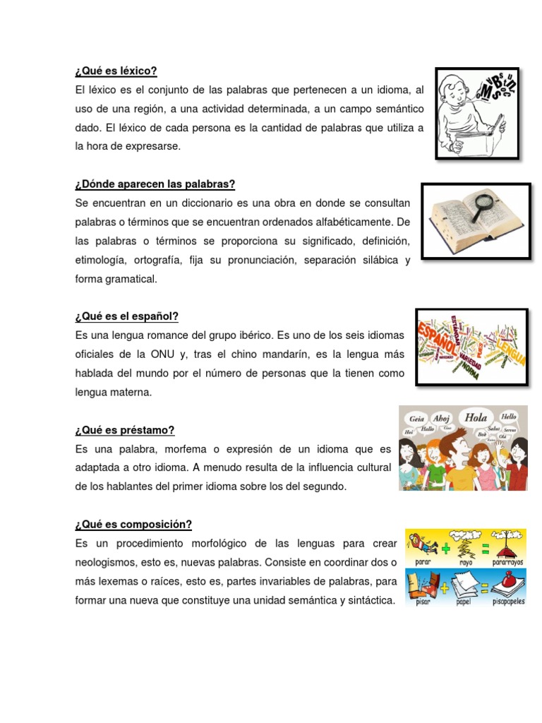 Qué Es Léxico | PDF | Léxico | Palabra