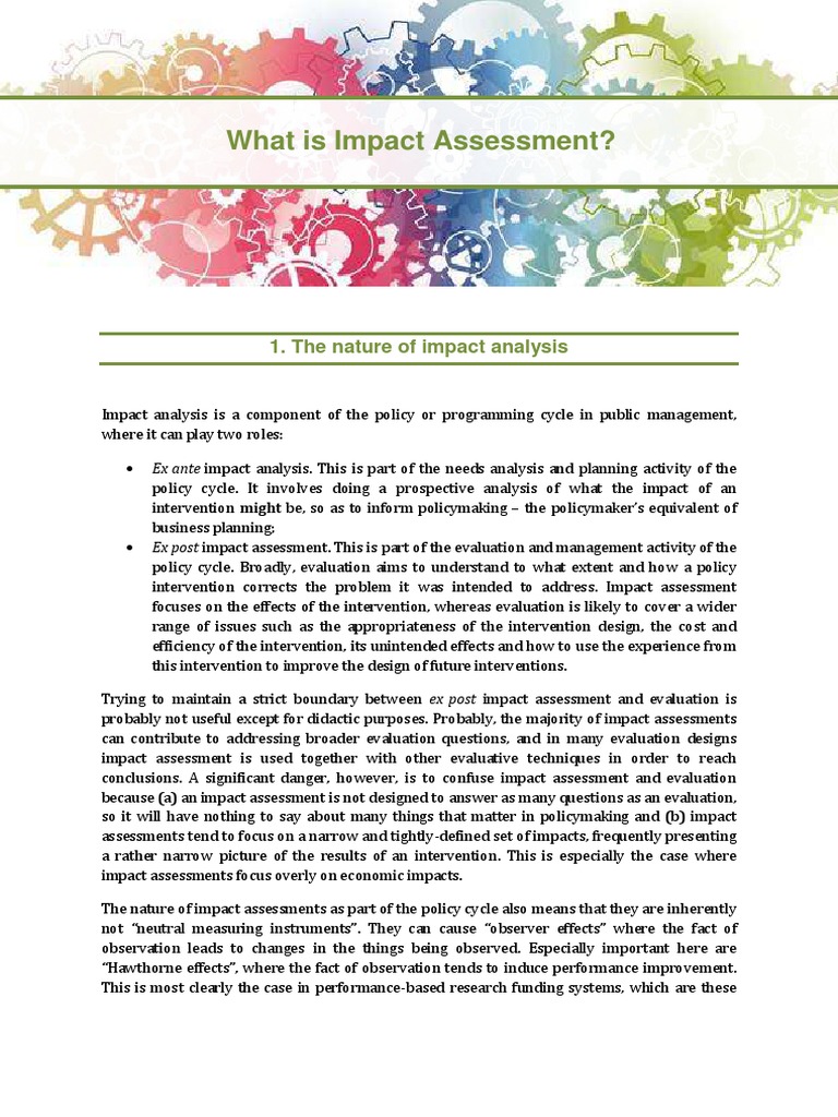 What Is Impact Assessment OECDImpact | PDF | Theory | University