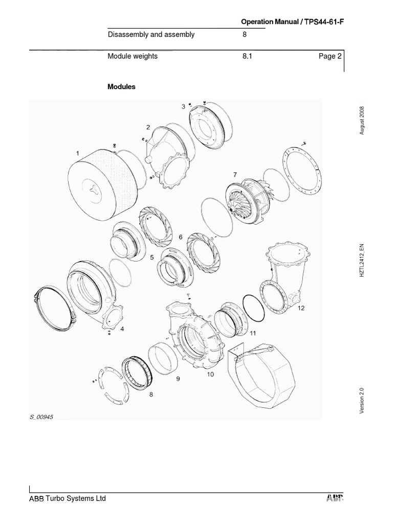 TPL ABB Turbocharger Drawing | PDF