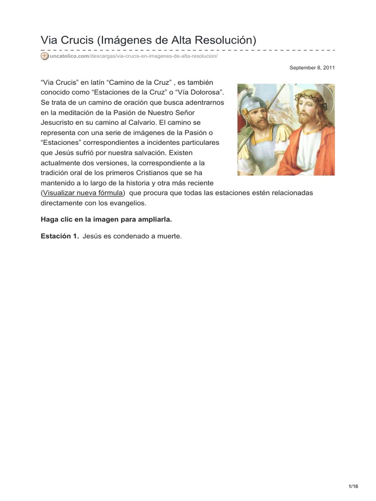 Via Crucis Imágenes de Alta Resolución PDF | PDF | Estaciones de la ...