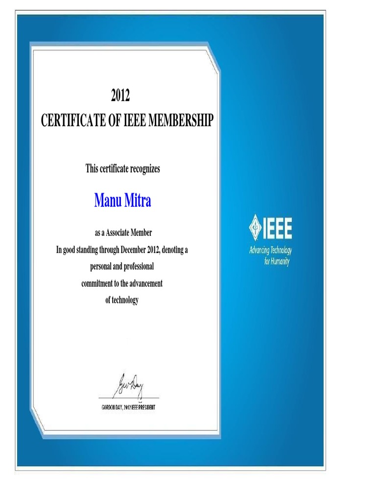 IEEE Certificates | PDF