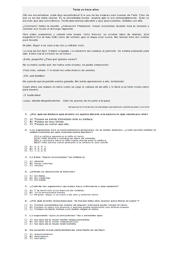 Tenía Yo Trece Años | PDF