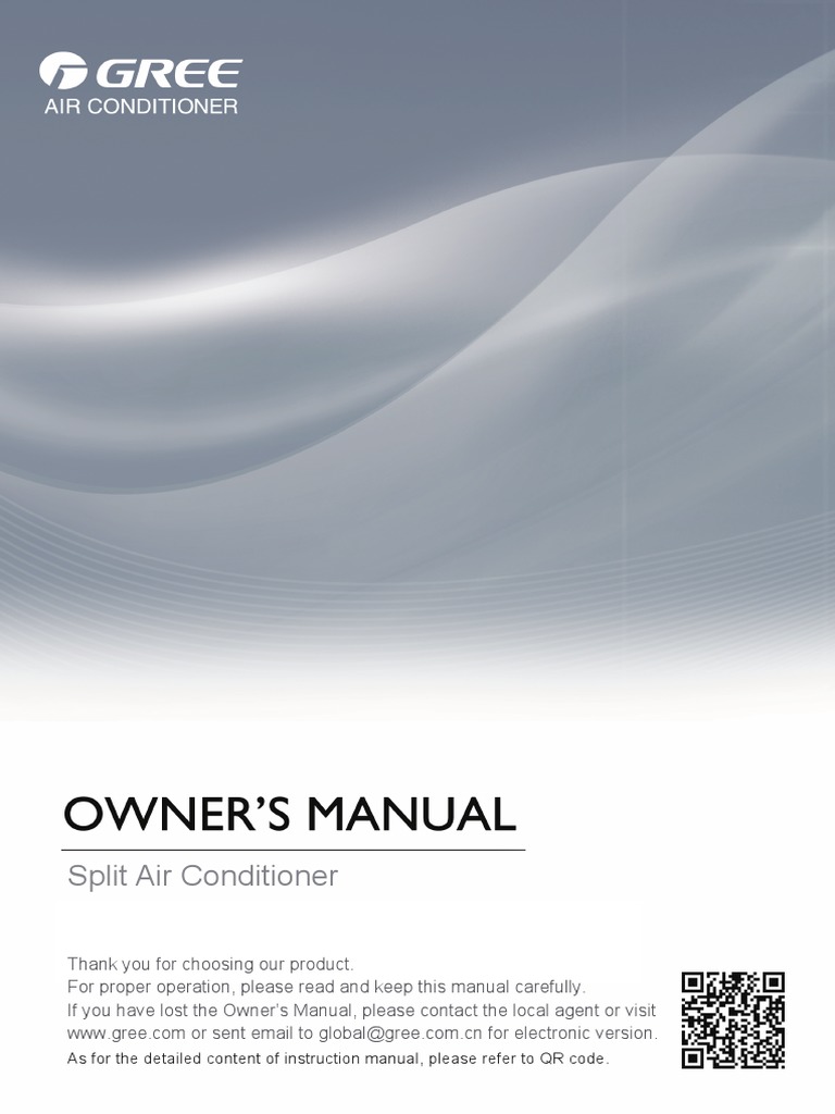 Split Air Conditioner: As For The Detailed Content of Instruction ...