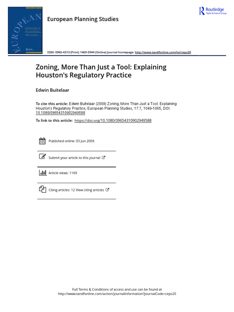 Zoning More Than Just A Tool Explaining Houston S Regulatory Practice ...