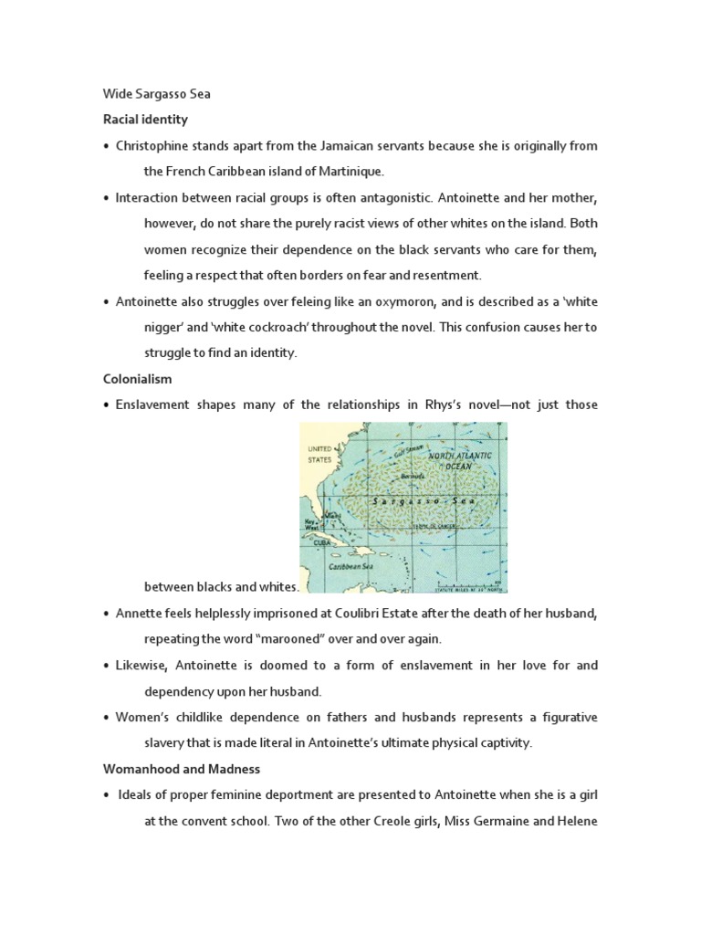 Wide Sargasso Sea Notes | PDF