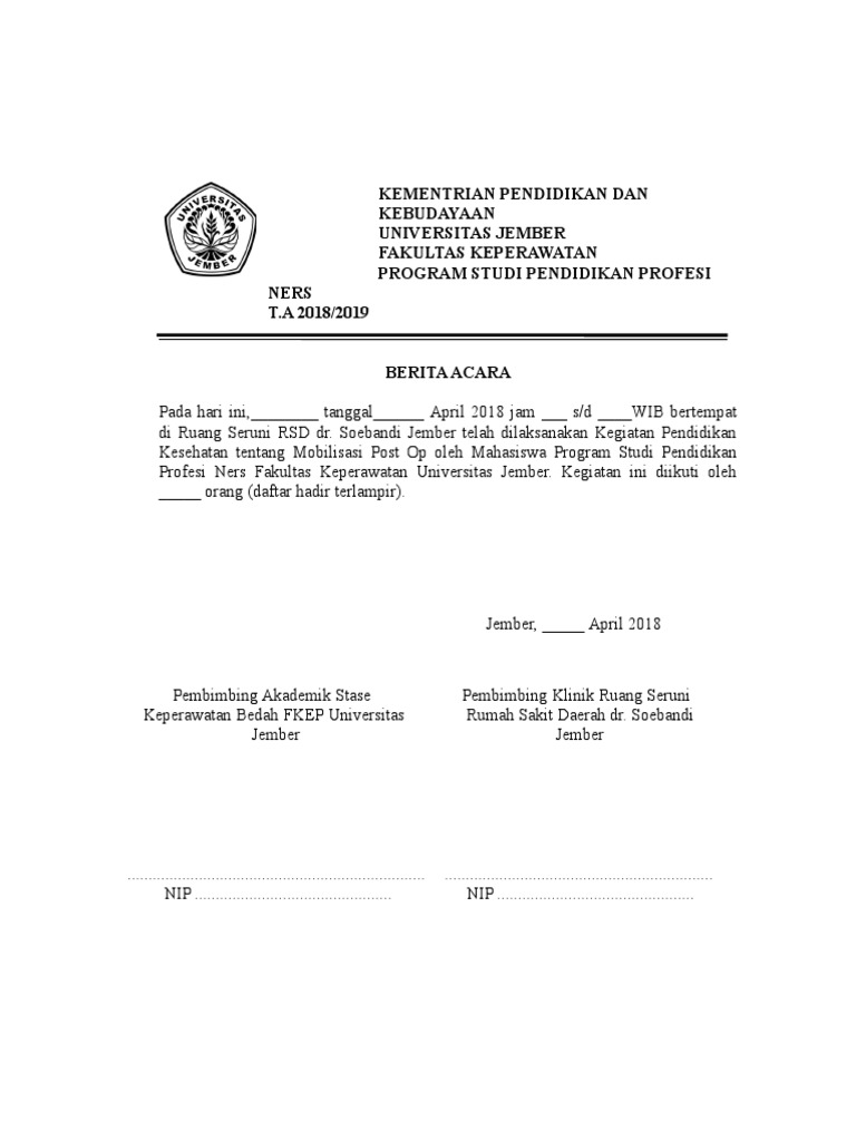 Berita Acara, Daftar Hadir Penyuluhan | PDF