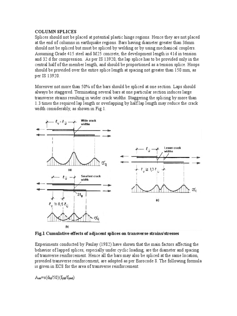 Column Splices | Column | Strength Of Materials