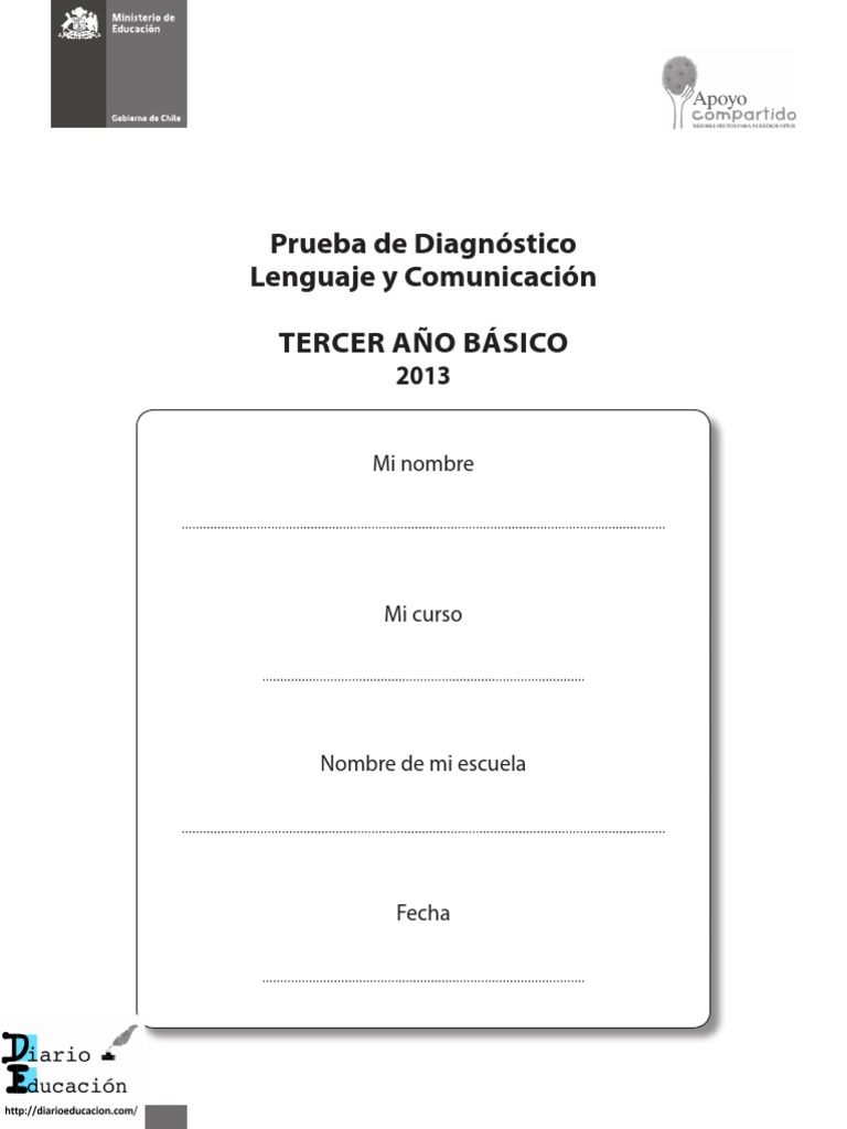 Prueba Diagnóstica Lenguaje Tercer Grado | PDF | Mamíferos | Información