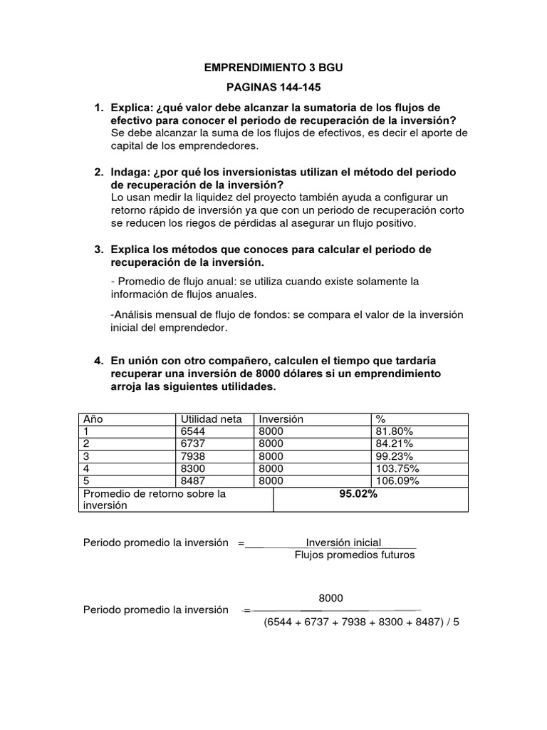 Actividades Emprendimiento 3BGU | PDF | Dinero | Economias