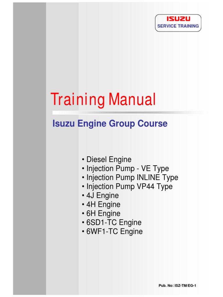 Isuzu Manual Training (Engine Part 1) | PDF