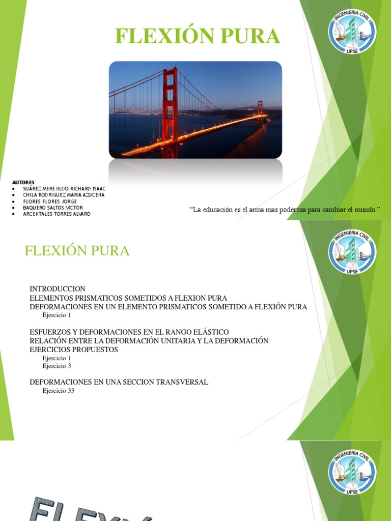 Flexión Pura | PDF | Doblar | Elasticidad (Física)