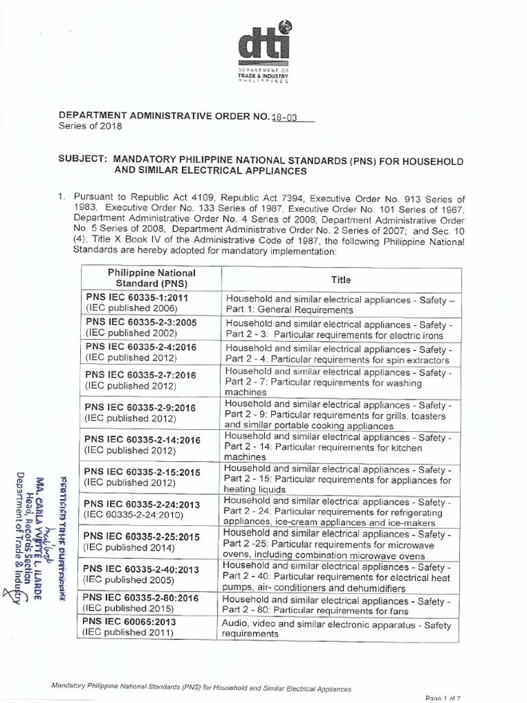 DTI Department Administrative Order (DAO) 18-03 | PDF