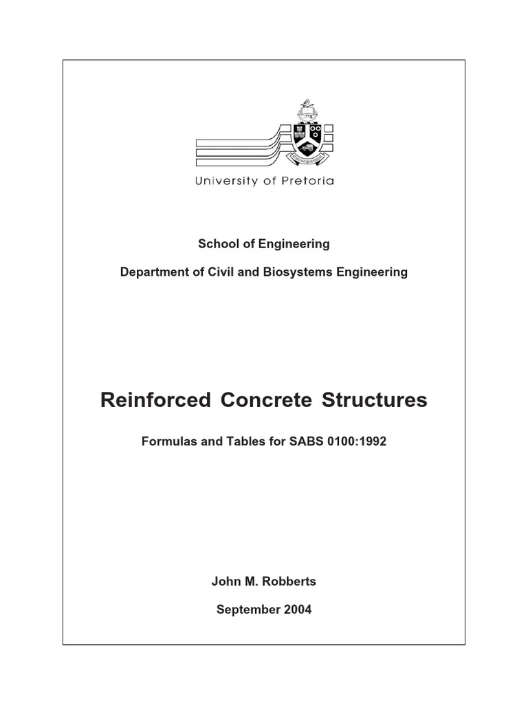 Reinforced Concrete Design Concepts and Formulas, John M. Robberts PDF ...