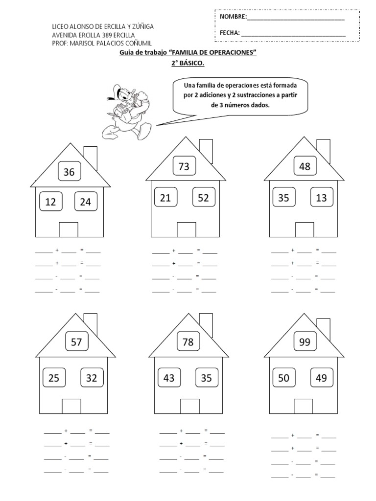 Guía de Operaciones para 2° Básico | PDF