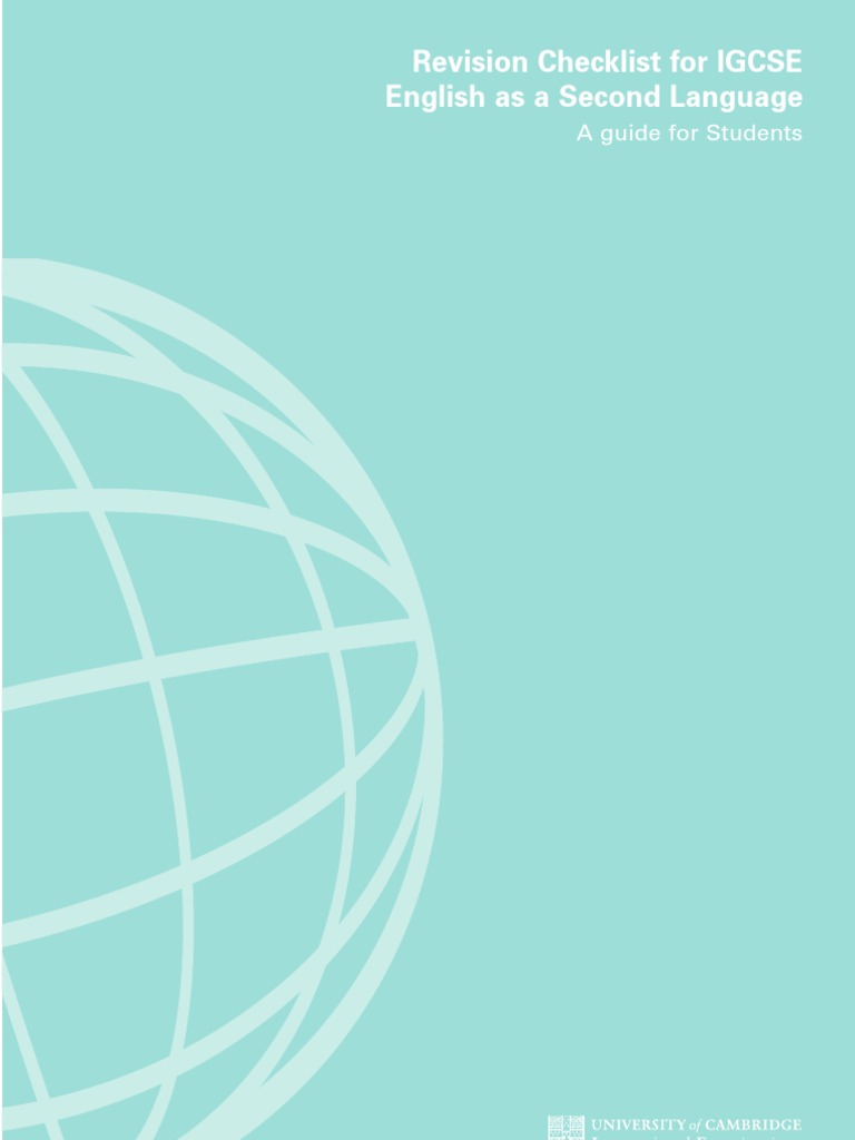 IGCSE ESL Revision Checklist Guide | PDF | Question | Test (Assessment)