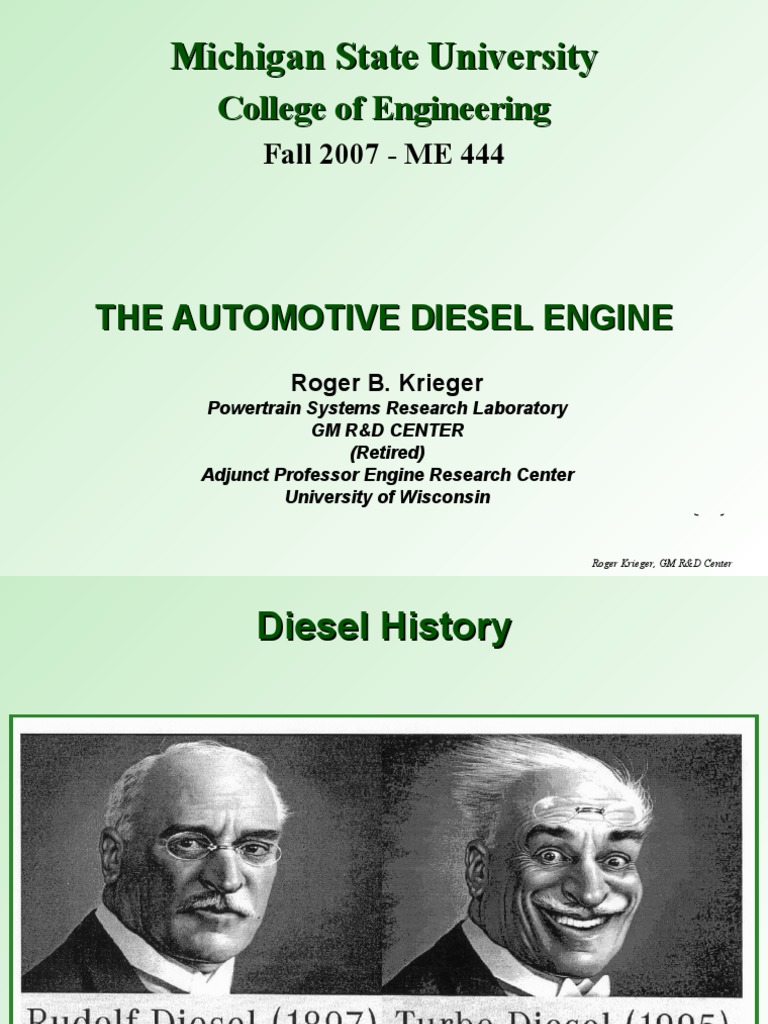 Diesel Engine Overview and Trends | PDF | Diesel Engine | Fuel Injection